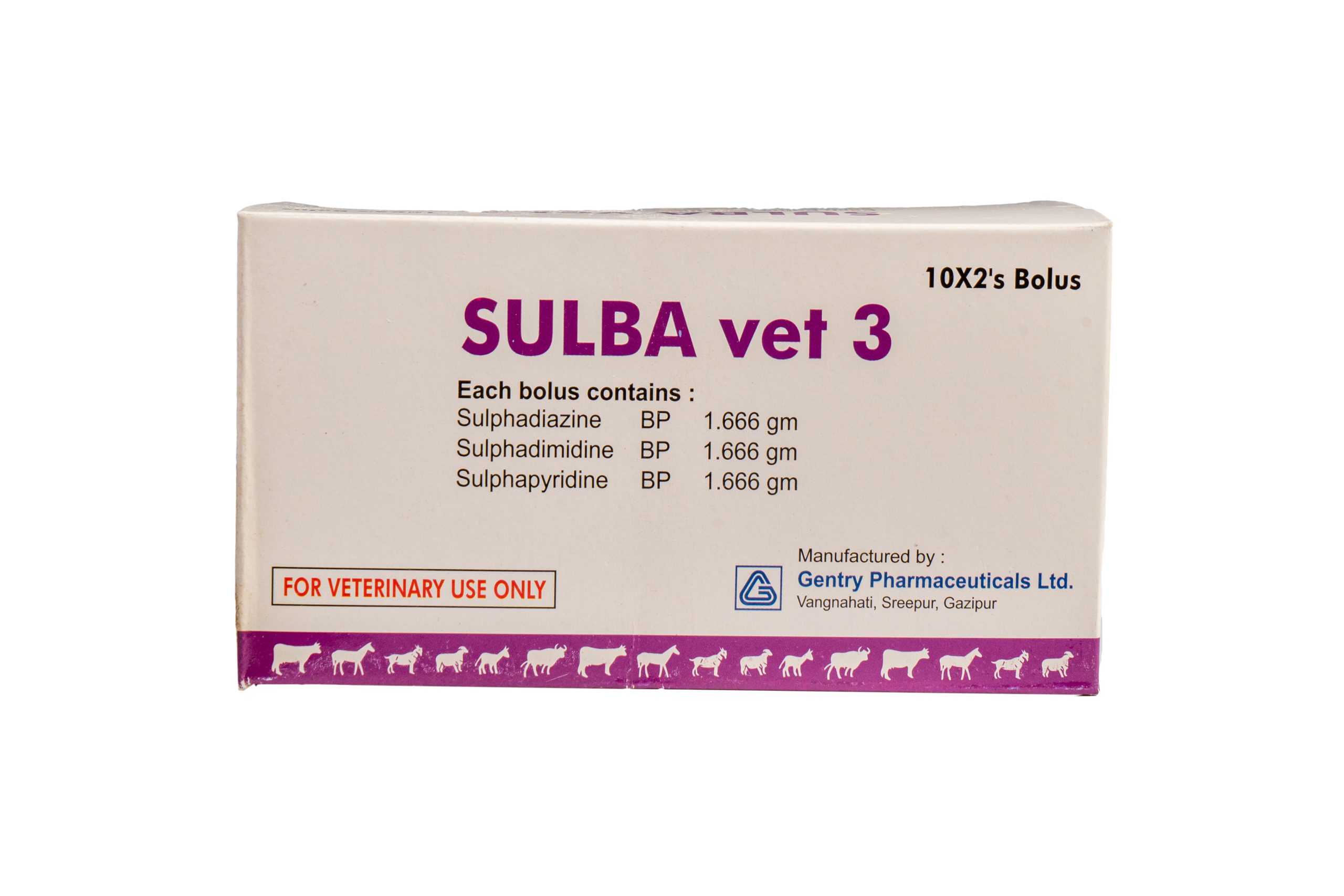 Sulba vet 3 (Bolus) | Gentry Pharmaceuticals Ltd